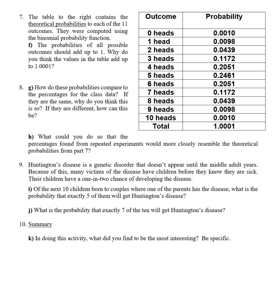 Solved 7. The table to the right contains the theoretical | Chegg.com