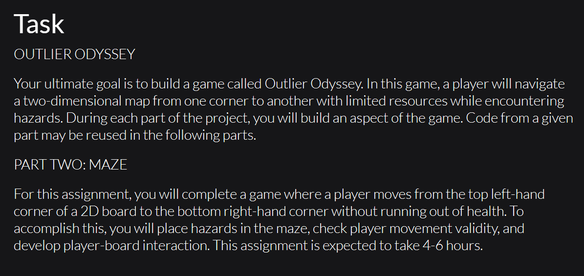Solved Task OUTLIER ODYSSEY Your ultimate goal is to build a | Chegg.com
