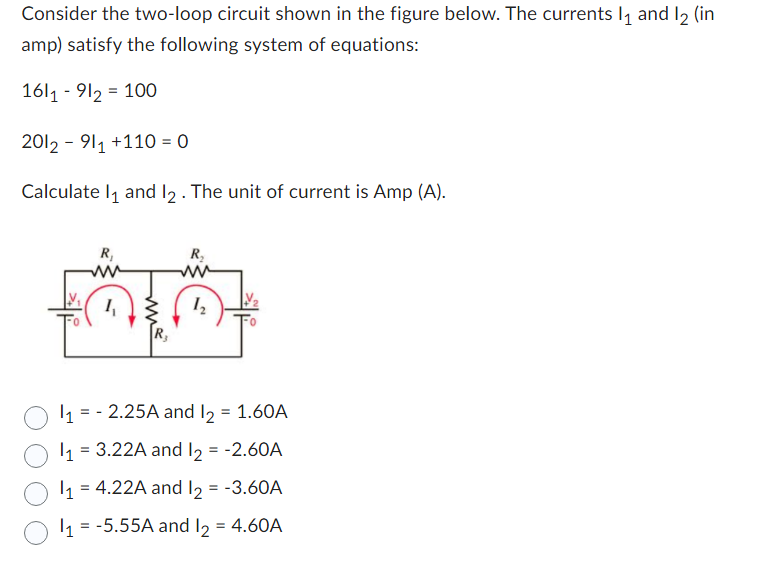 Solved Consider the two-loop circuit shown in the figure | Chegg.com
