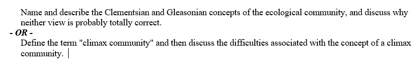 Solved Name and describe the Clementsian and Gleasonian | Chegg.com