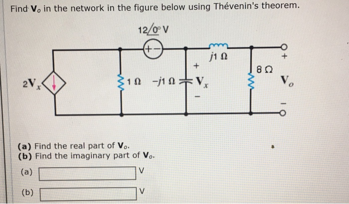 Solved Find Vo in the network in the figure below using | Chegg.com