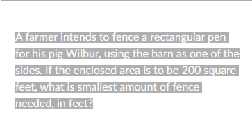 Solved A farmer intends to fence a rectangular pen for his | Chegg.com
