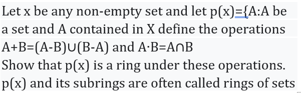 Solved Let x be any non-empty set and let p(x)={A:A be a set | Chegg.com