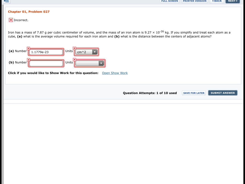 Solved FULL SCREEN PRINTER VERSION BACK NEXT Chapter 01, | Chegg.com