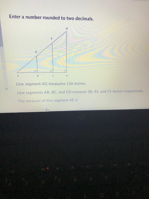 Solved What is the measure of line segment AE, EF, and FG? | Chegg.com