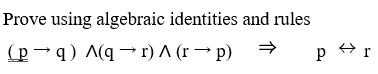 Solved Prove using algebraic identities and rules | Chegg.com