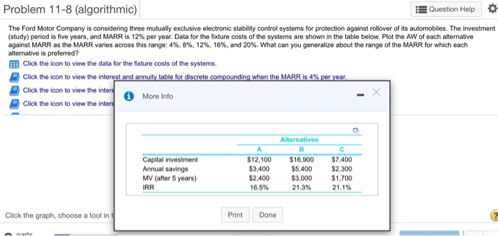 Solved Problem 11-8 (algorithmic) Question Help * The Ford | Chegg.com