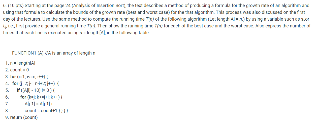 Solved 6. (10 pts) Starting at the page 24 (Analysis of | Chegg.com
