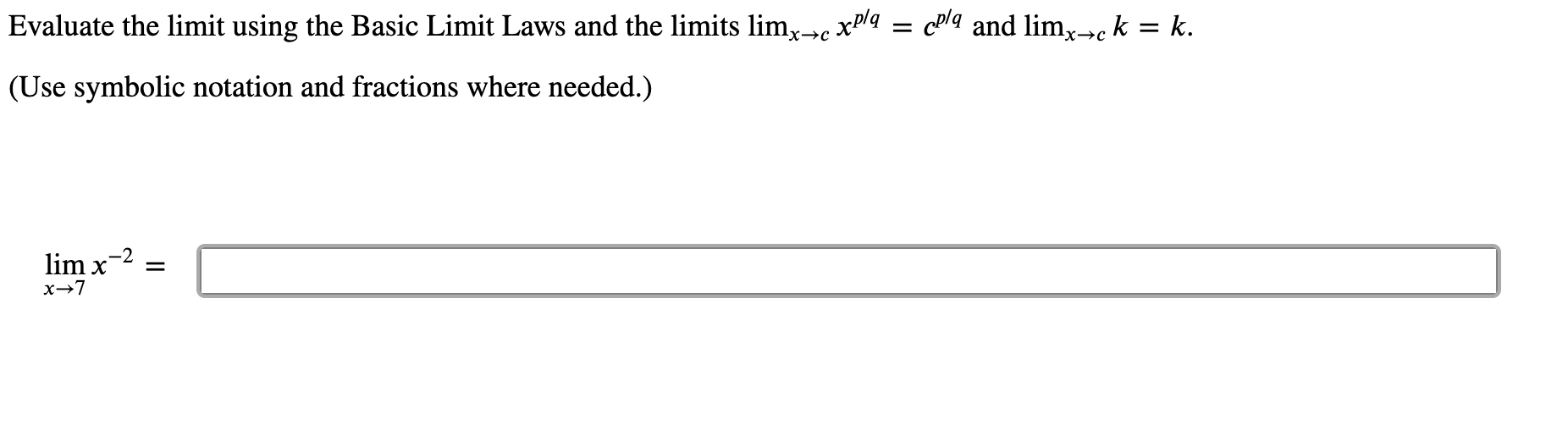 Solved Evaluate the limit using the Basic Limit Laws and the | Chegg.com