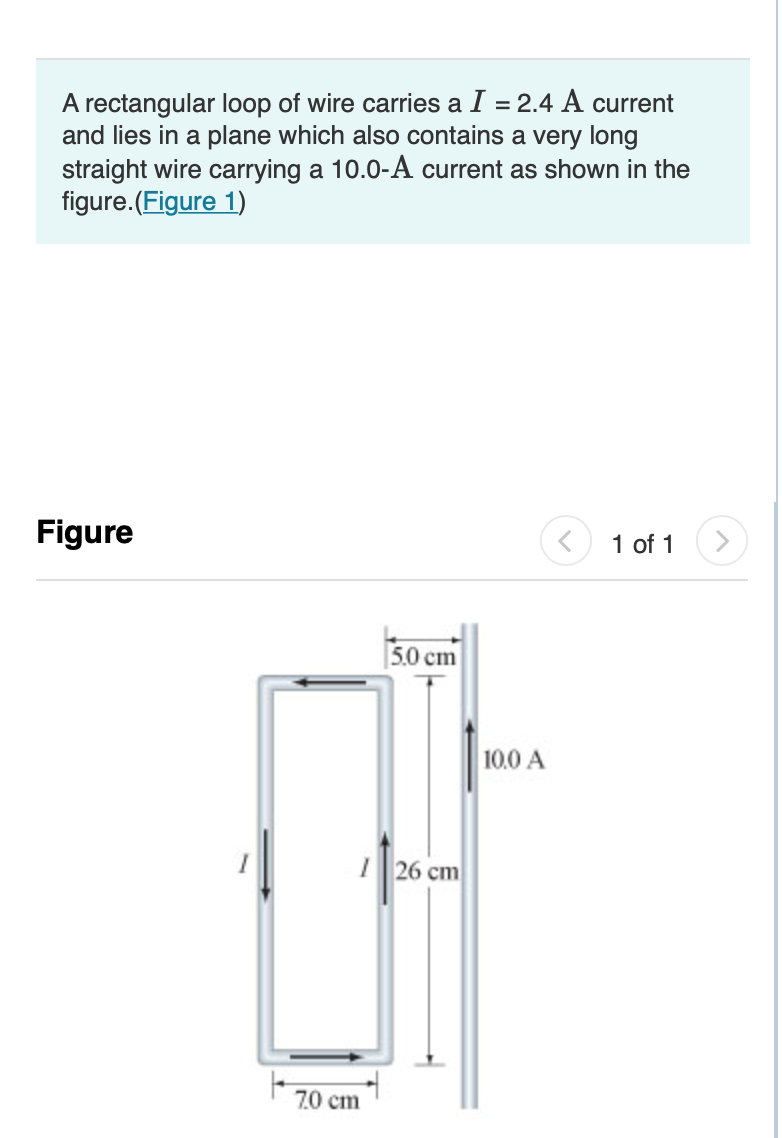 Solved A rectangular loop of wire carries a I = 2.4 A | Chegg.com