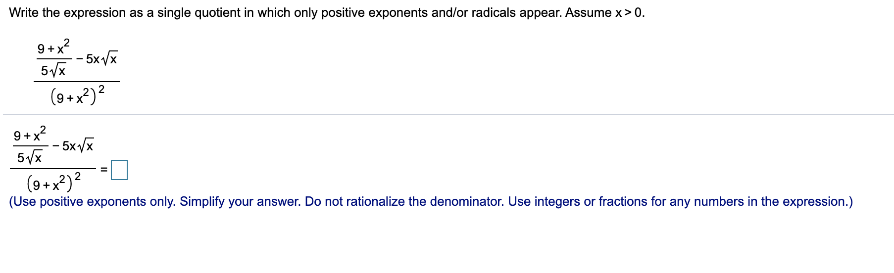 Solved Write the expression as a single quotient in which | Chegg.com