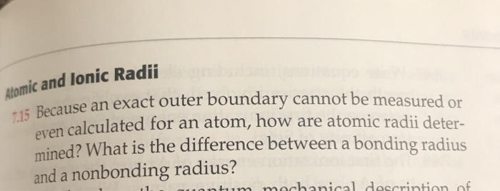 Solved Atomic and lonic Radii se an exact outer boundary | Chegg.com