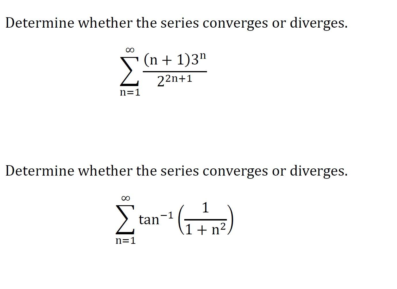 ( 6 points) Determine whether the series converges or | Chegg.com