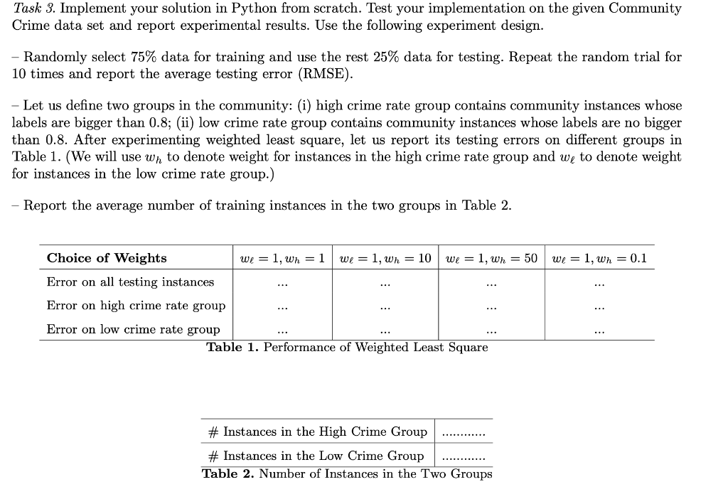 Solved Please do it in the Python code this is the Weight | Chegg.com
