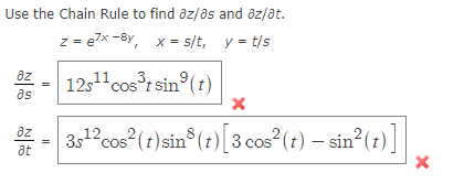 Solved Use the Chain Rule to find dz/dt. z = 2x2 –8y2 + xy, | Chegg.com