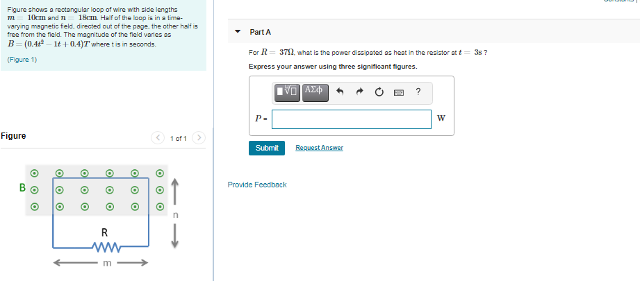 Solved Figure shows a rectangular loop of wire with side | Chegg.com