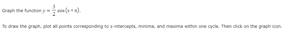 Solved Graph the function y= cos(x+1). To draw the graph, | Chegg.com