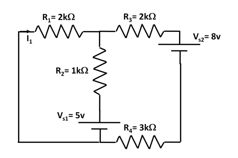 Solved In the circuit shown, using KVL, find the current I1 | Chegg.com