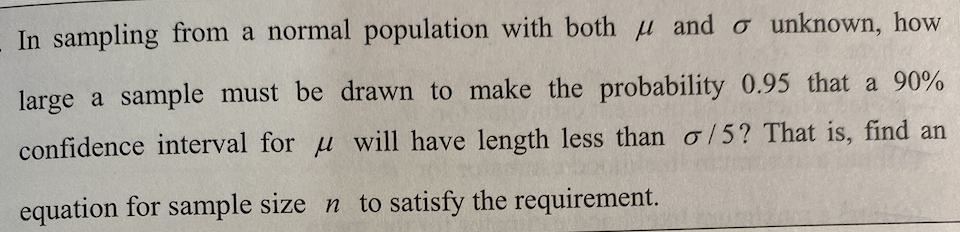 Solved In sampling from a normal population with both μ and | Chegg.com