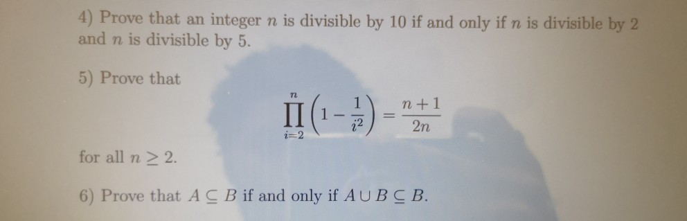 Solved 4 Prove That An Integer N Is Divisible By 10 If And