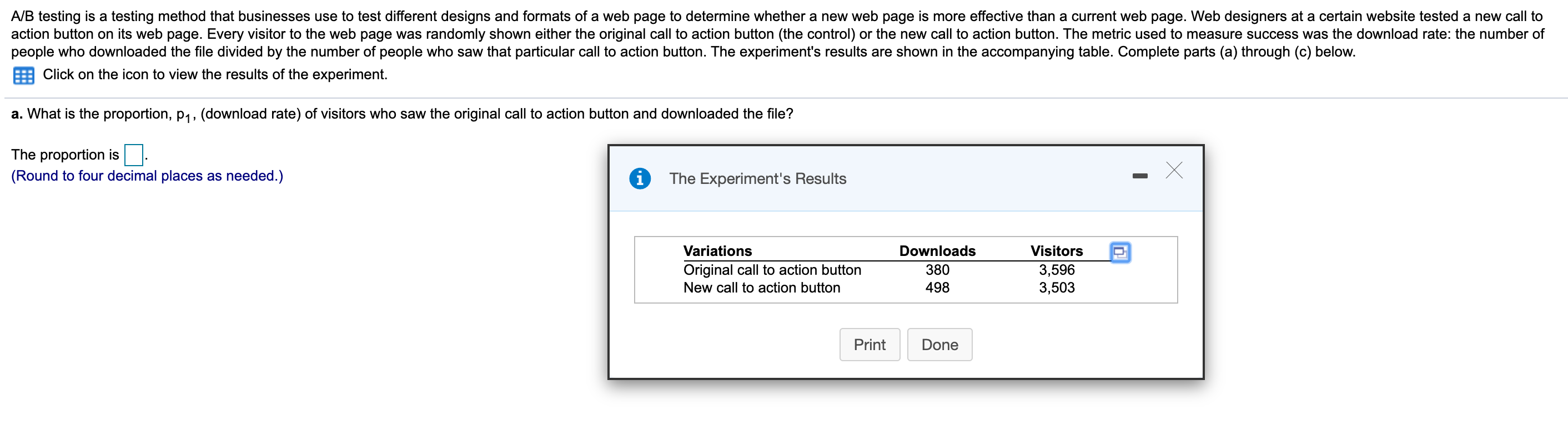 Solved A/B testing is a testing method that businesses use | Chegg.com