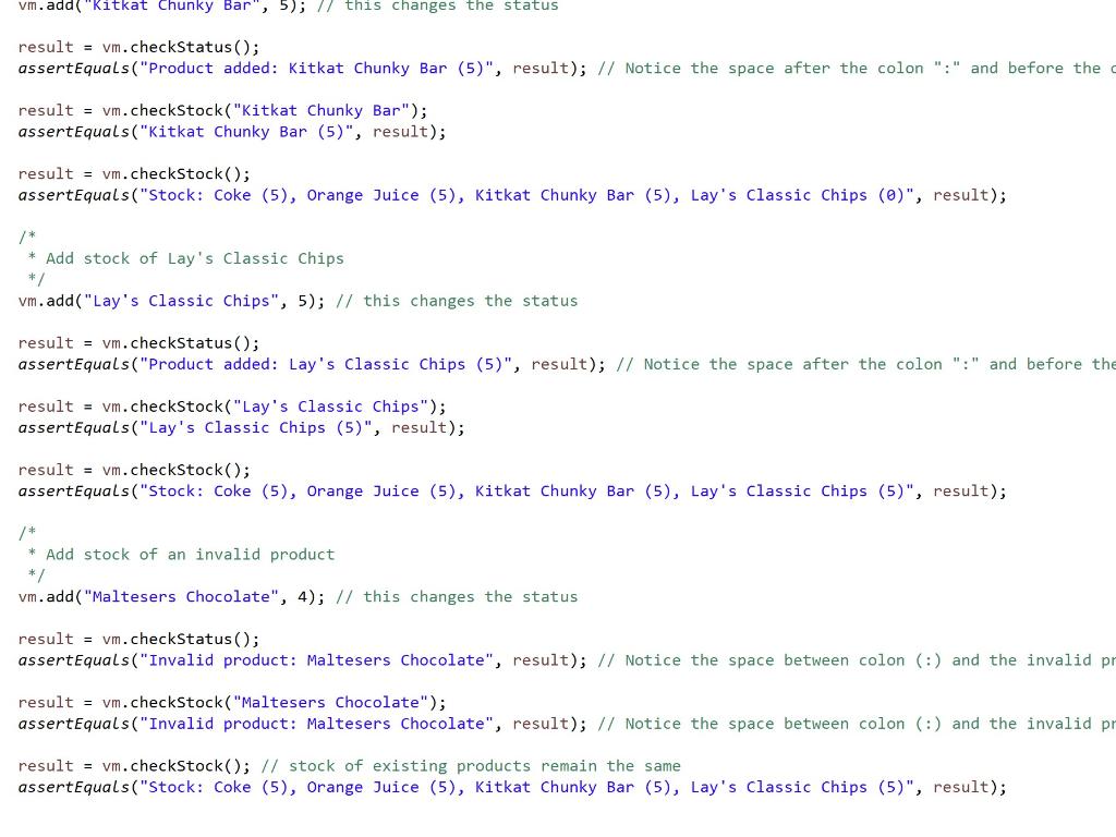Solved 2.3 The Vending Machine Problem You are required to | Chegg.com