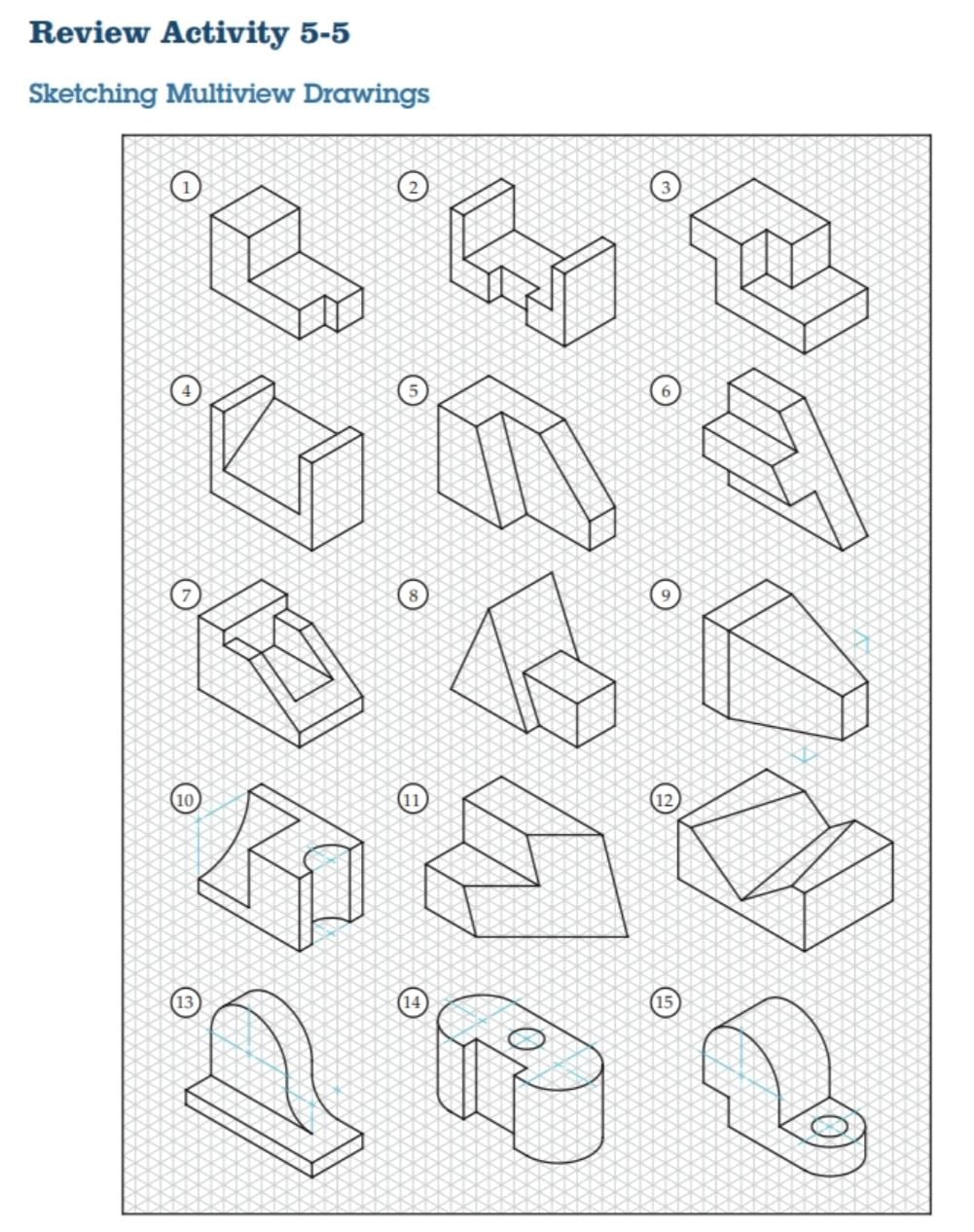 Sketching Multiview Drawings | Chegg.com