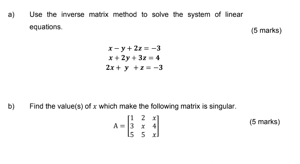 How To Solve Equations Using Matrix Inverse Method Tessshebaylo