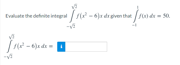 Solved V2 Evaluate the definite integral / 1(22 – 6)x dx | Chegg.com