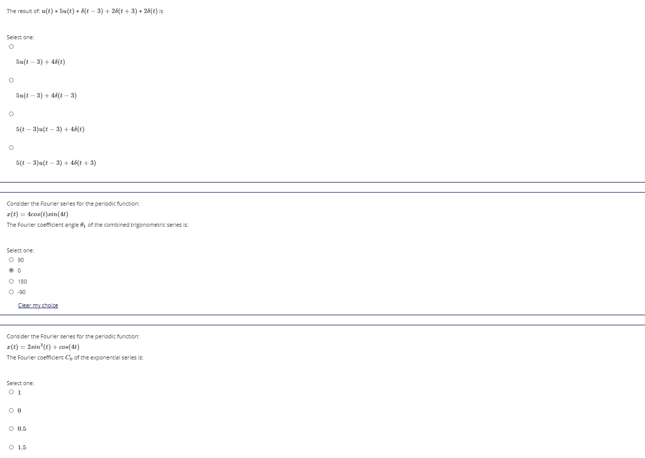 Solved The result of: u(t) + 5u(t) * (t - 3) +28(t + 3) + | Chegg.com