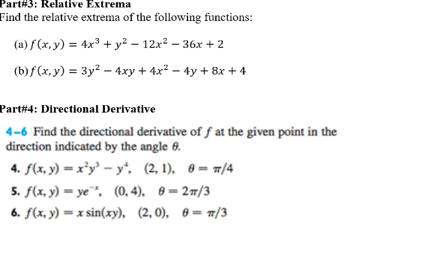 Solved Part#3: Relative Extrema Find the relative extrema of | Chegg.com