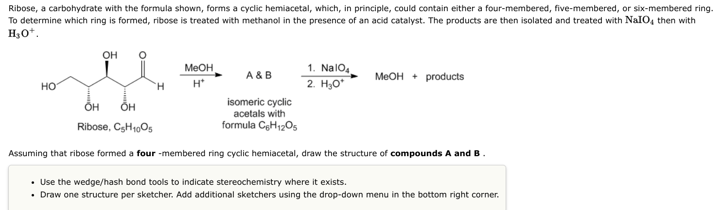 Solved Structures A and B must be CYCLIC (NOT FISHER | Chegg.com
