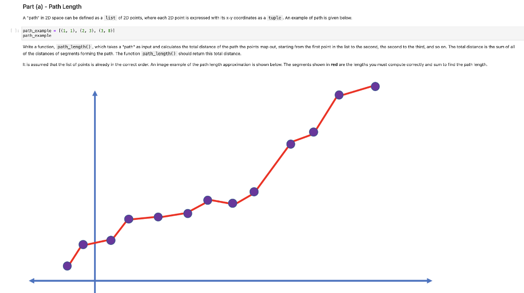 Solved Part (a) - Path Length A "path" in 2D space can be | Chegg.com
