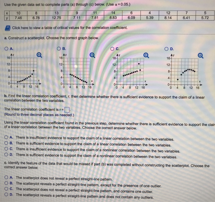 Solved Use the given data set to complete parts (a) through | Chegg.com