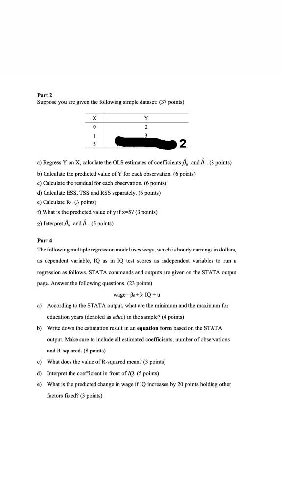 Solved Part 2 Suppose you are given the following simple | Chegg.com