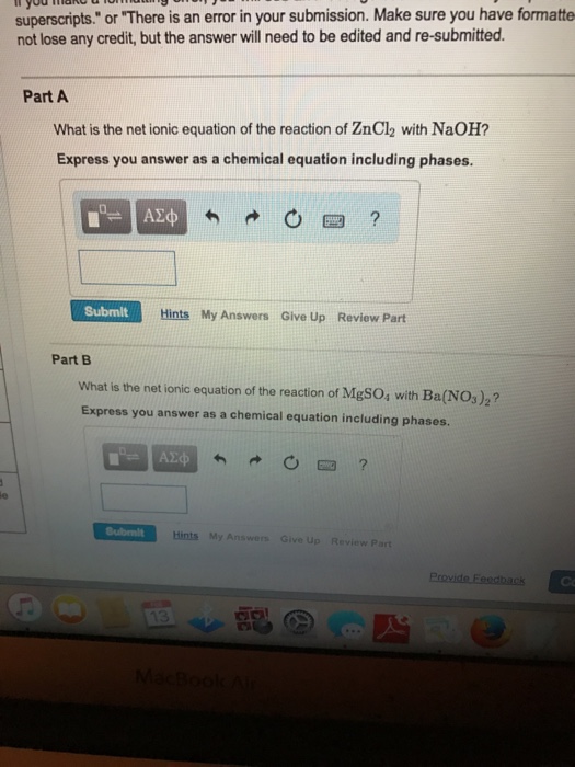 Solved What is the net ionic equation of the reaction of | Chegg.com