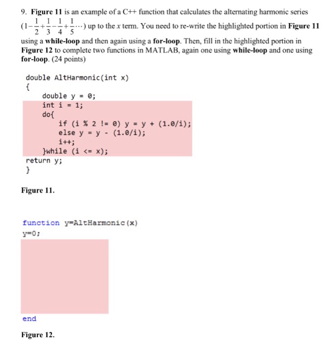 Solved 9. Figure 11 is an example of a C++ function that | Chegg.com