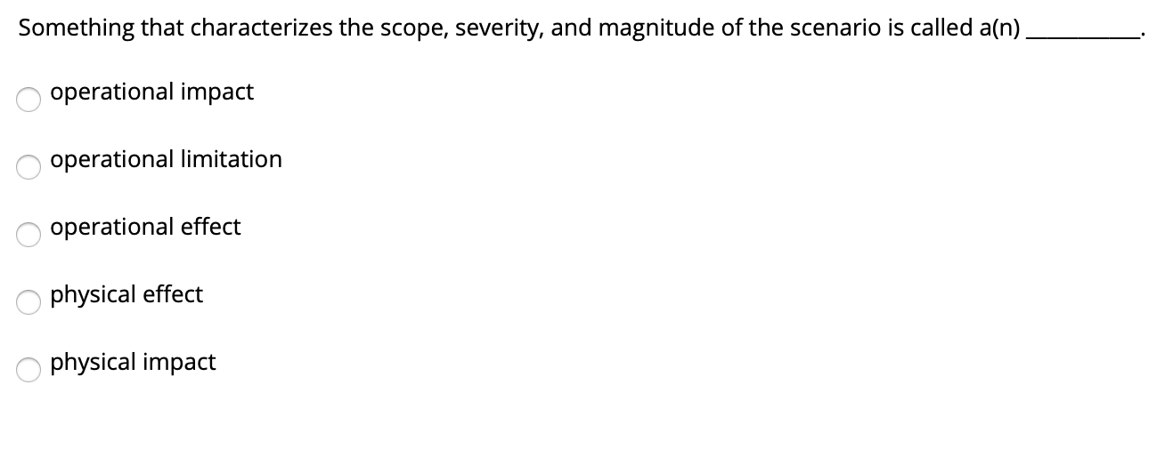 Solved Something that characterizes the scope, severity, and | Chegg.com Solved Something that characterizes the scope, severity, and | Chegg.com