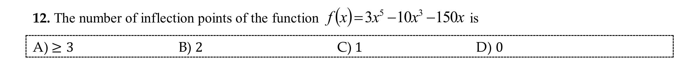 Solved The number of inflection points of the function | Chegg.com