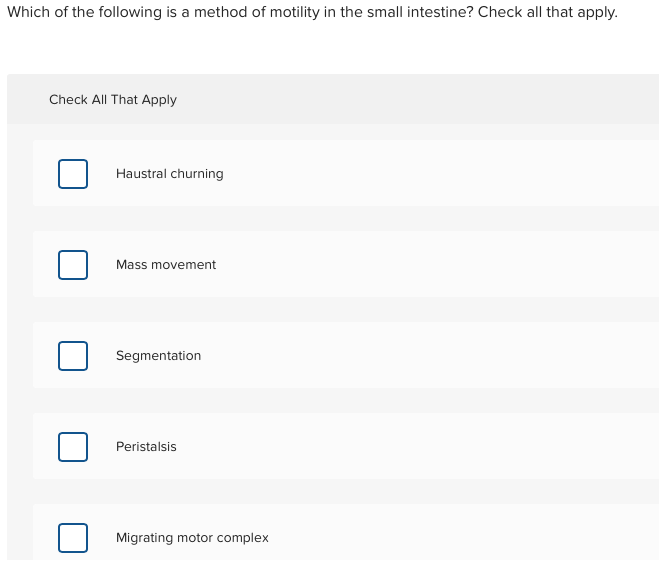 Solved Which of the following is a method of motility in the | Chegg.com
