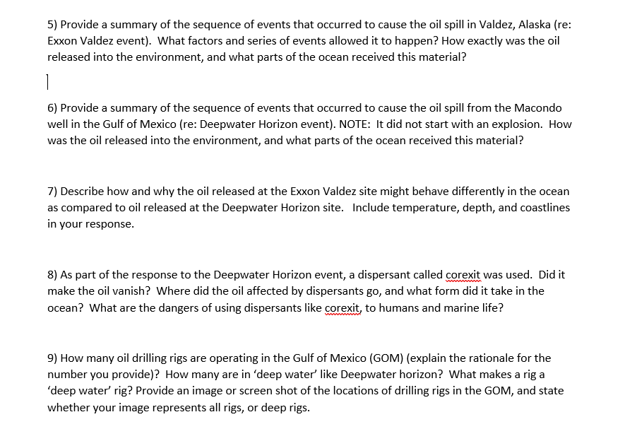 Solved 5) Provide a summary of the sequence of events that | Chegg.com