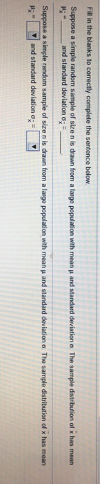 Solved suppose a simple random sample size on n is drawn | Chegg.com