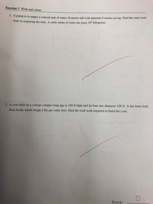 Solved Exercise 3 Work and cones 1. A pump is to done in | Chegg.com