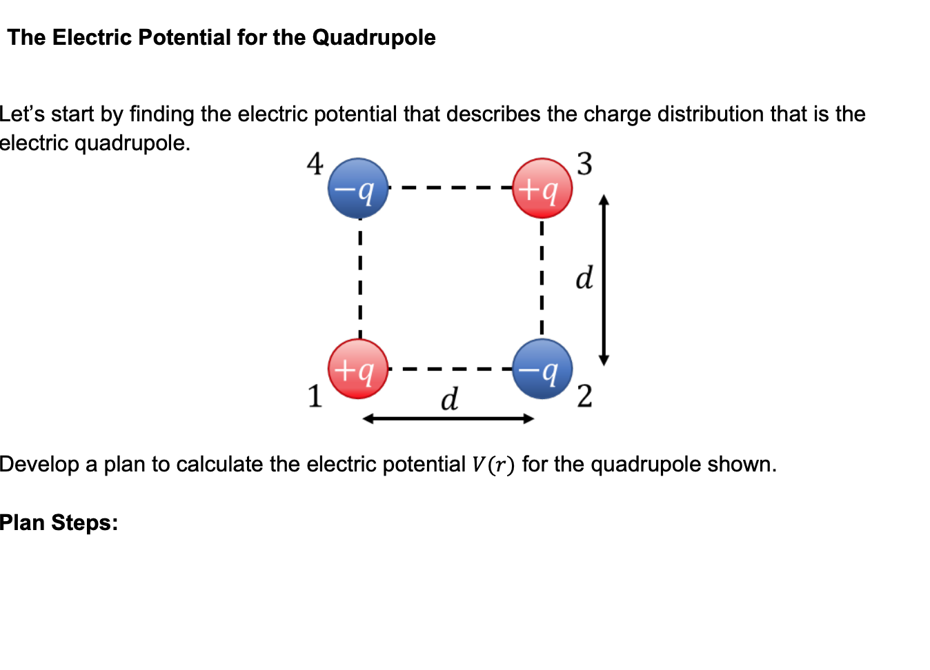 Solved Making the Electric Quadrupole Activity 2-4: 3 Let's | Chegg.com