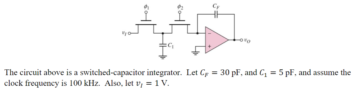 Solved (a) Determine the integrating 𝑅𝐶 time constant. | Chegg.com
