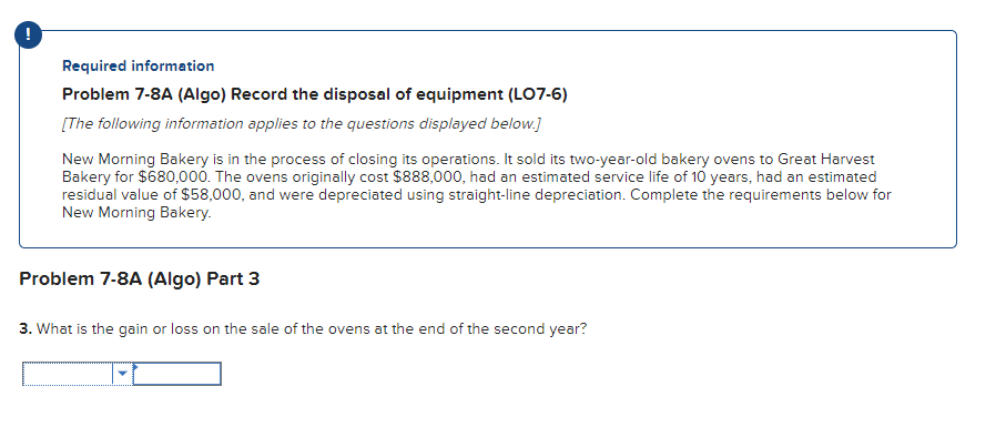 Solved Required information Problem 7-8A (Algo) Record the | Chegg.com
