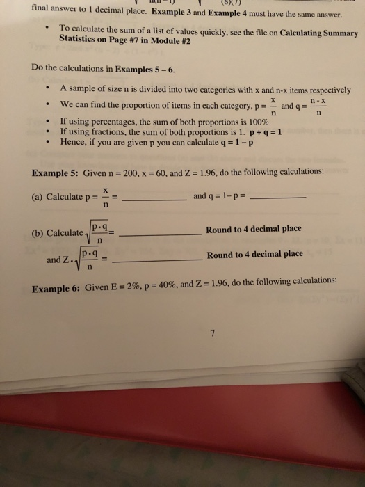 Solved final answer to 1 decimal place. Example 3 and | Chegg.com