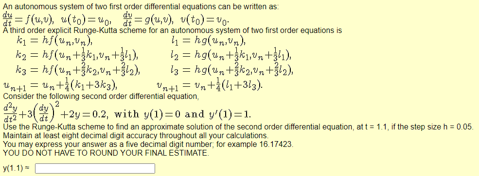 Solved An autonomous system of two first order difterential | Chegg.com