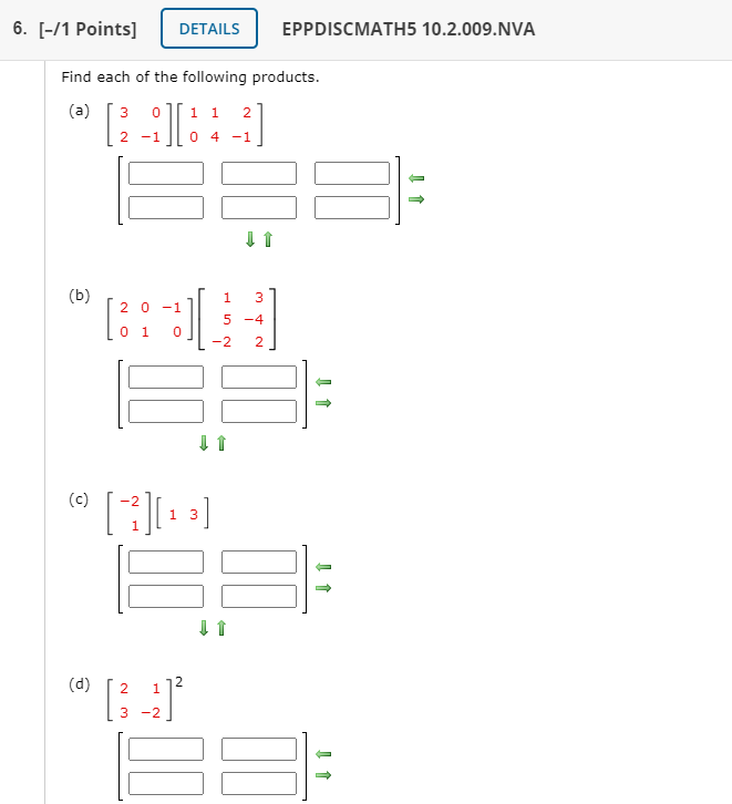 Solved 6. [-/1 Points] DETAILS EPPDISCMATH5 10.2.009.NVA | Chegg.com