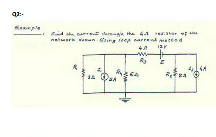 Solved Q2:- Example Find the current through the 48 resistor | Chegg.com